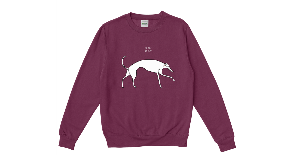 oh me i'm fine white doggo | Everpress