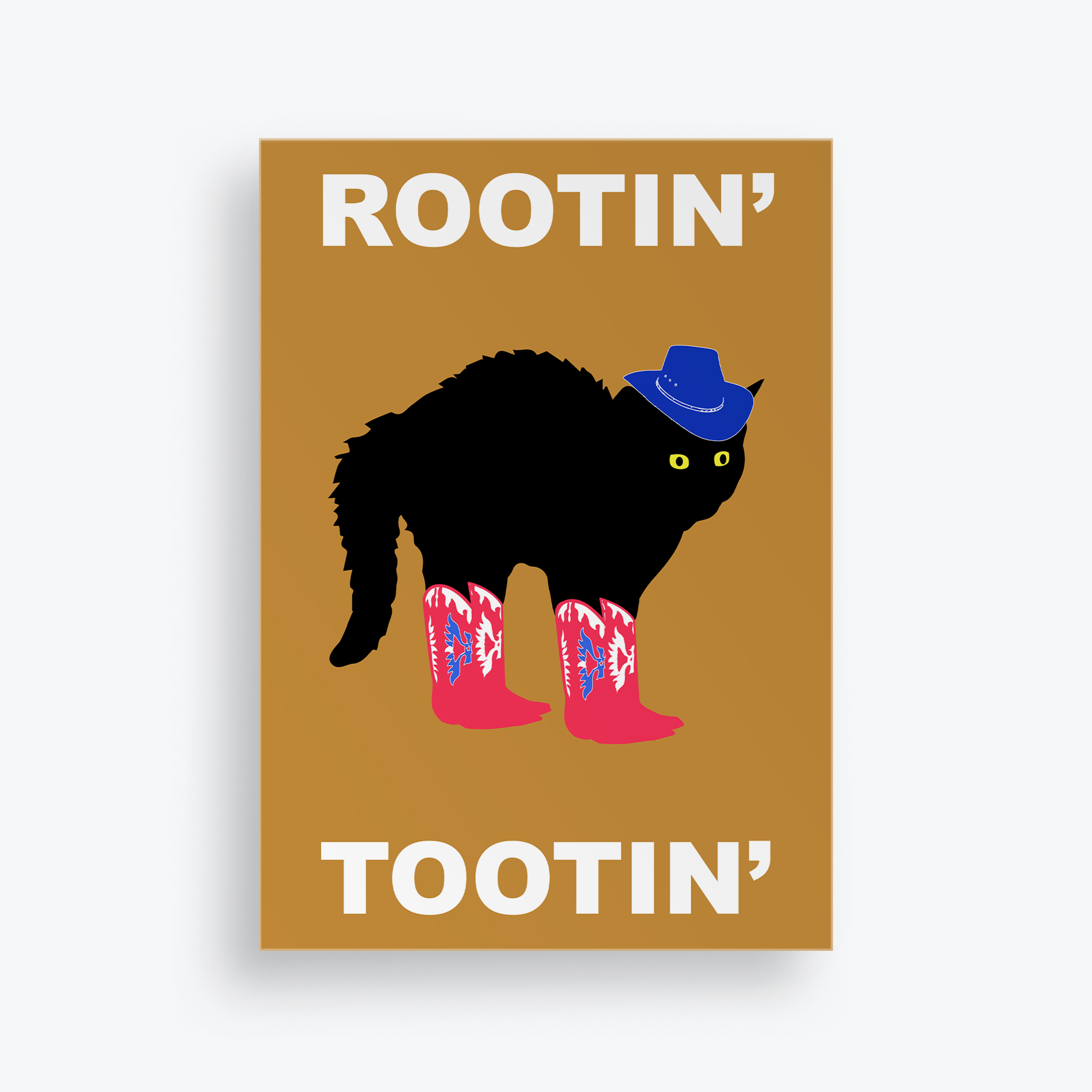 Rootin Tootin Cowboy Cat Print | Everpress
