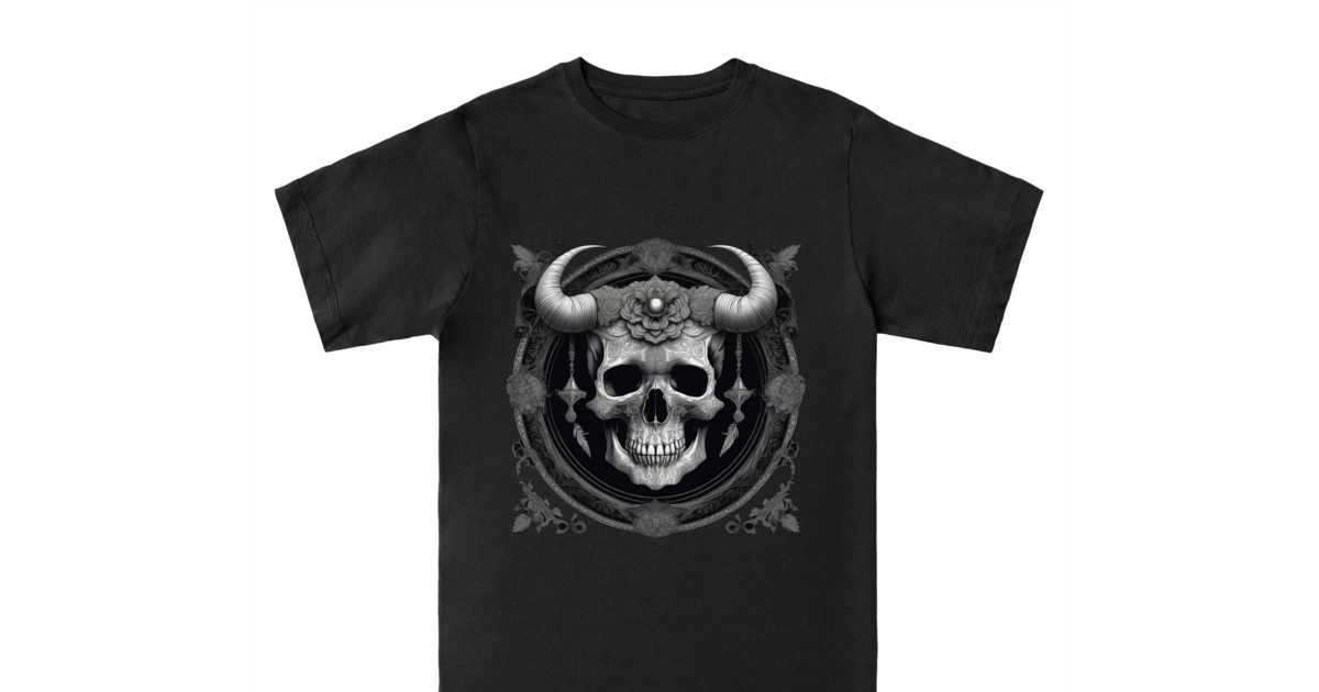 GOTHIC SKULL WITH HORNS | Everpress